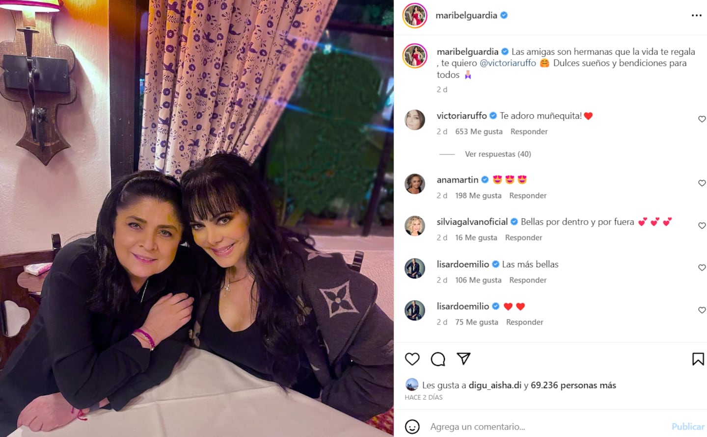 Victoria Ruffo y Maribel Guardia juntas tras la muerte de Julián: así ...