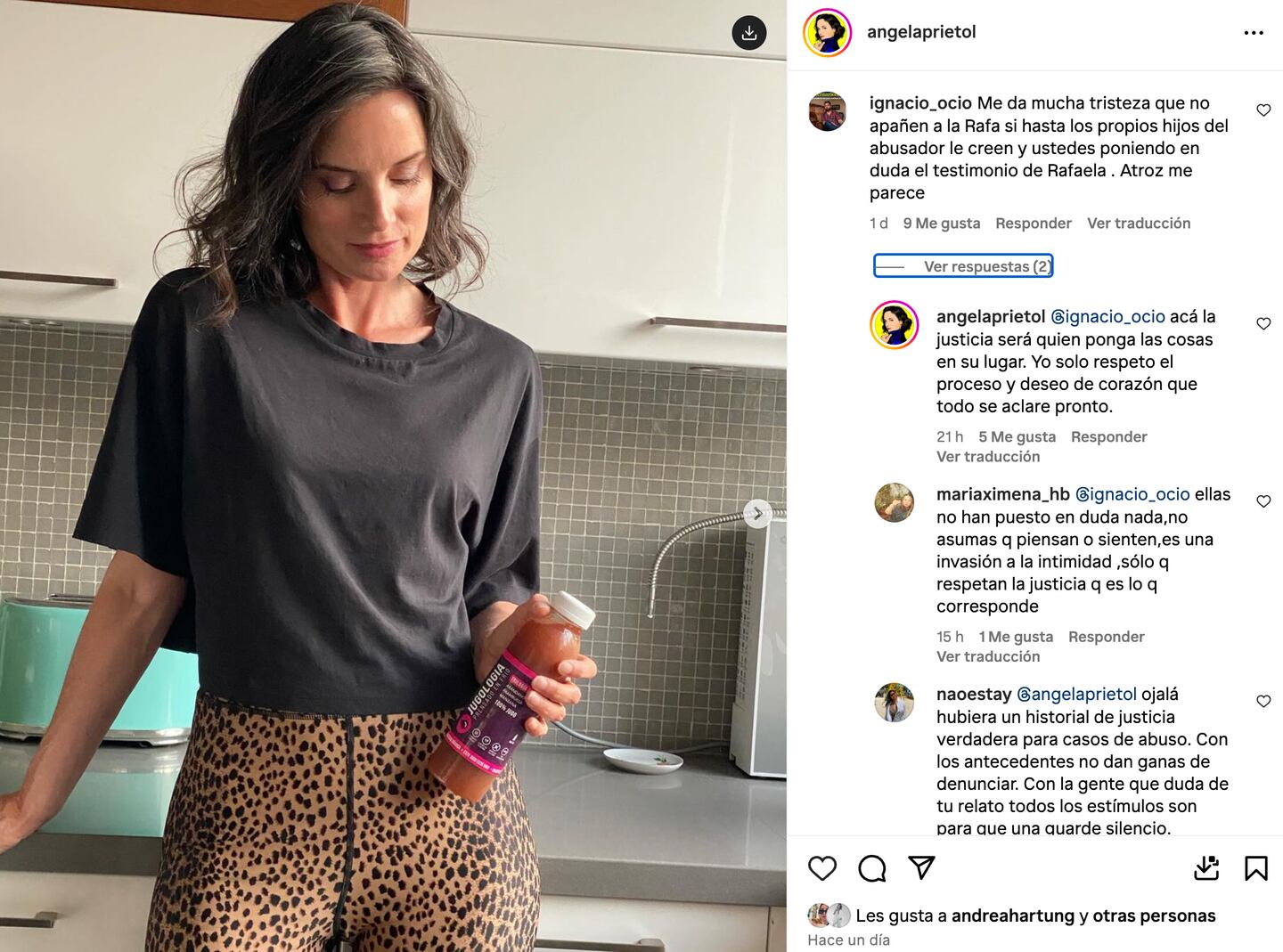 “Yo solo respeto el proceso...”: Ángela Prieto responde a usuario de ...