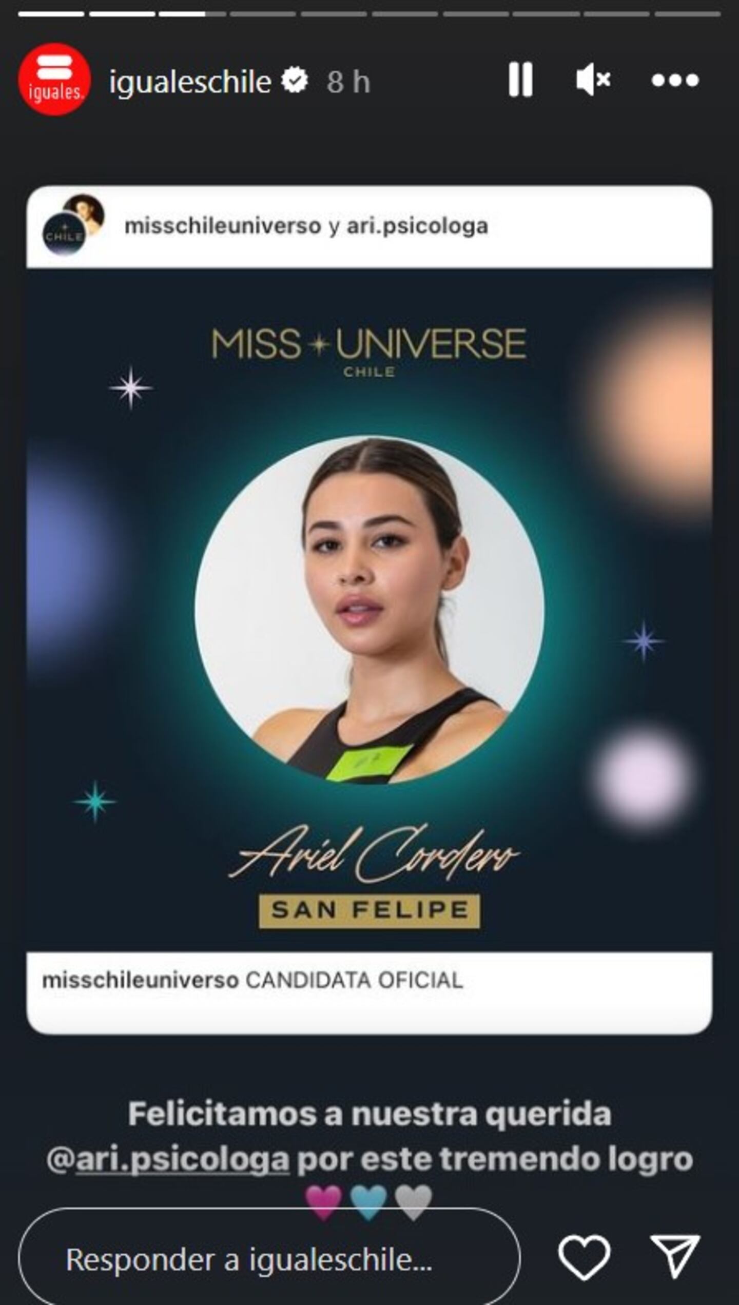 Candidata trans Ariel Cordero clasificó al Miss Universo Chile 2024 ...