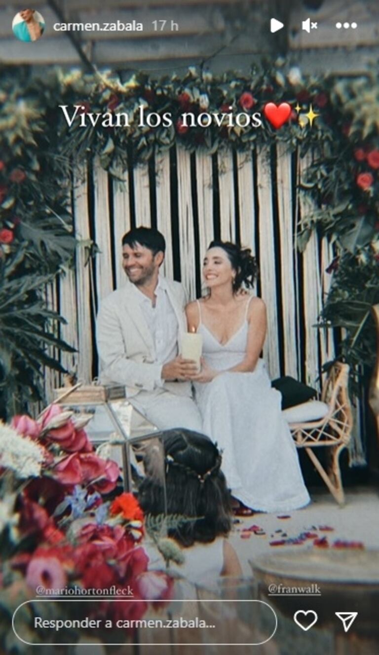 Revelan imágenes de la discreta ceremonia de matrimonio entre Mario ...